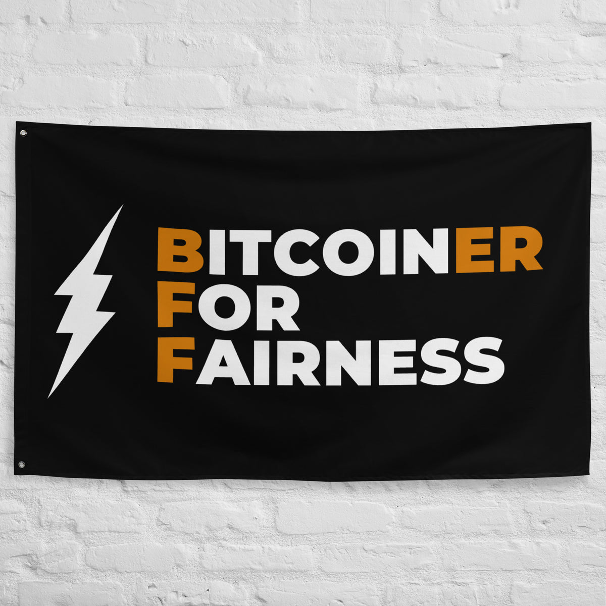 Bitcoiner For Fairness Flag – SatoshiStore.io