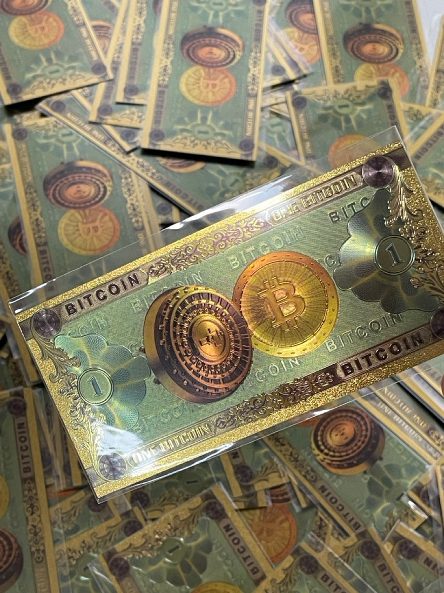 Bitcoin Note - Golden 1 BTC Banknote – SatoshiStore.io