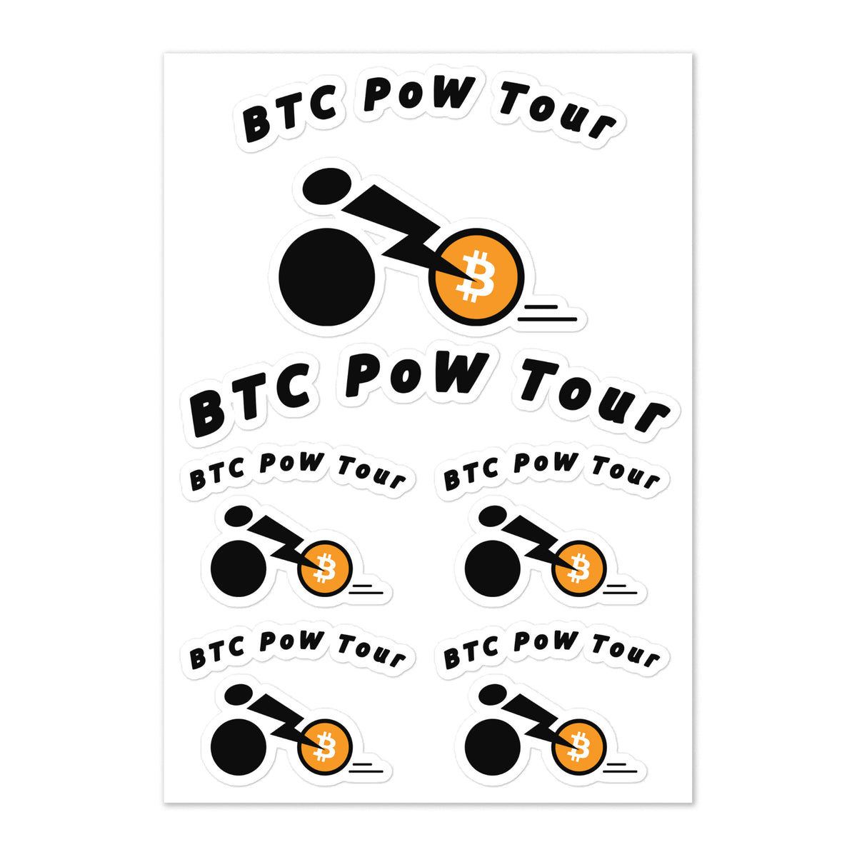BTC POW Tour Sticker Sheet – SatoshiStore.io
